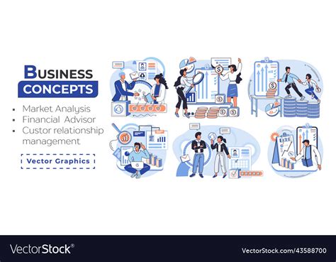 Market Statistics Analysis Metaphor Financial Vector Image