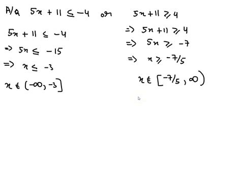 Solvedsolve And Write Interval Notation For The Solution Set Then