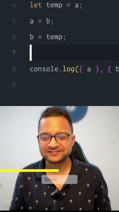 Javascript Swap Two Variable Values Javascript Coding Youtube