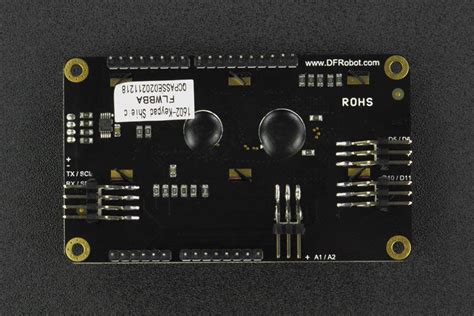 i2c rgb backlight lcd 16x2 display module for arduino black text — robot italy
