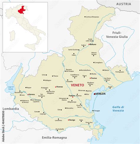 Veneto Region Italy Map