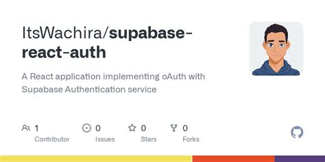 GitHub ItsWachira Supabase React Auth A React Application