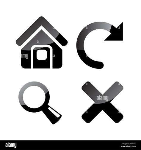 D Internet Glossy Button Icon Navigation Web Page Stock Photo Alamy
