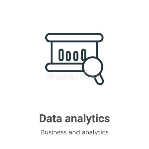 Data Analytics Outline Vector Icon Thin Line Black Data Analytics Icon