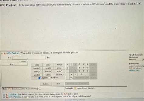 Solved 10 Problem 5 In The Deep Space Between Galaxies
