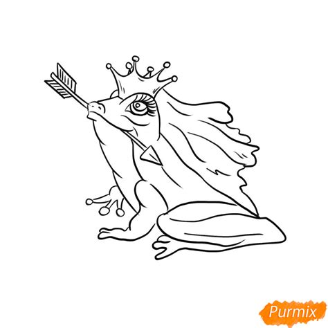 Как нарисовать Царевну Лягушку поэтапно 4 урока