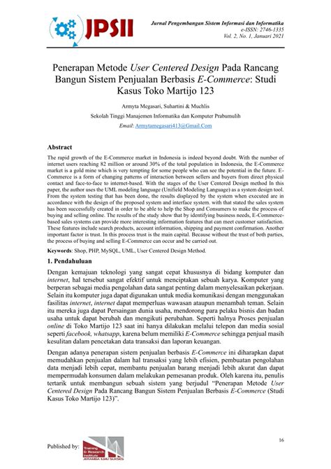 Pdf Penerapan Metode User Centered Design Pada Rancang Bangun Sistem Penjualan Berbasis E