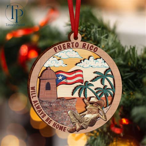 Puerto Rico Christmas Ornament Coqui And El Morro Castle Keepsake