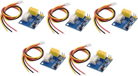 Pameencos 5 Pcs Esp8266 Esp 01 Esp 01s Rgb Led Ide Adapter Controller Ws2812 Module