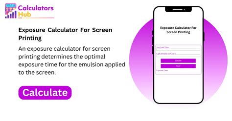 Exposure Calculator For Screen Printing Online