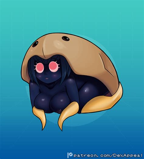 Rule 34 Black Body Black Skin Blush Claws Dex Appeal Female Fossil Pokémon Full Body Glowing