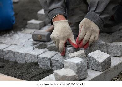 Laying The Cobblestone Images Stock Photos Vectors Shutterstock