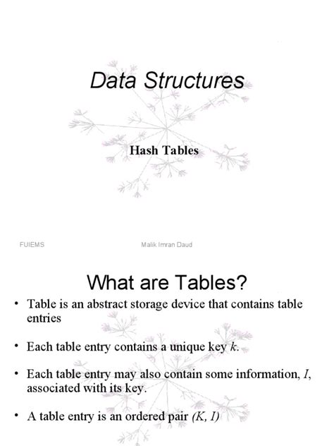 Data Structures Hash Tables Pdf Array Data Structure Software Engineering
