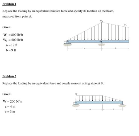 solved problem 1 replace the loading by an equivalent
