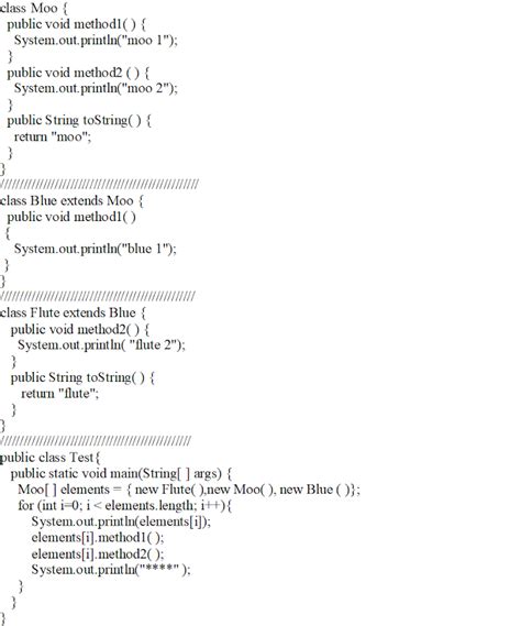 Solved Class Moo Public Void Methodl