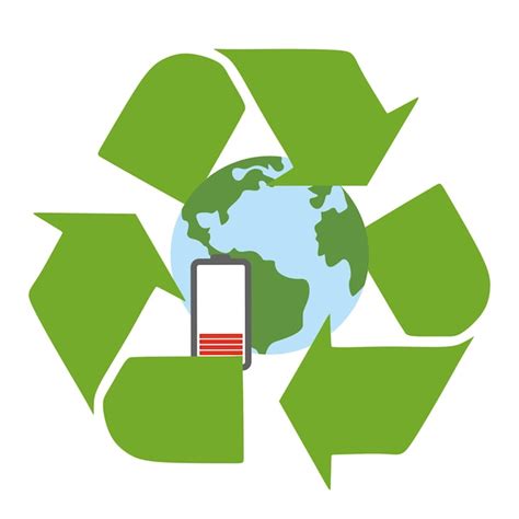 Premium Vector Recycle Symbol On White Background Green Arrows