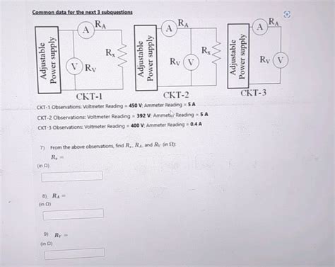 Commen Data For The Next 3 Subquestions Ckt 1 Studyx