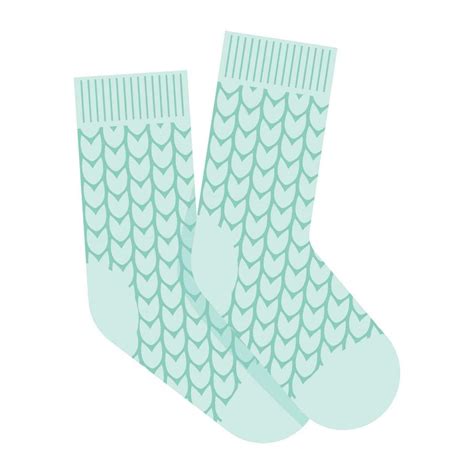Warm Knitted Pair Of Blue Socks 35927222 Vector Art At Vecteezy