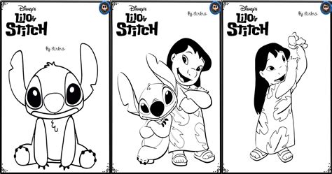 Dibujos De Lilo Y Stich Para Colorear Siguiendo Las Instrucciones