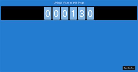 Site Visitor Counter Codesandbox