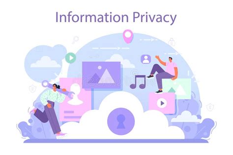 Cyber Or Web Security Specialist Digital Data And Database Safety Stock Vector Illustration