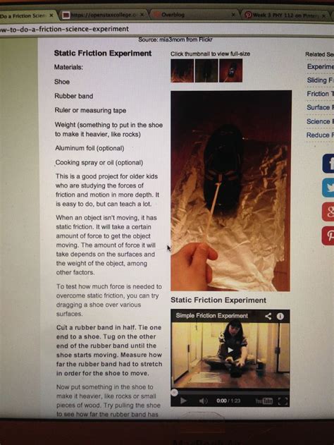 This Is A Picture Of The Static Friction Experiment That I Posted In Neat Resources I Would