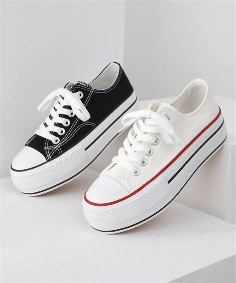 레이스업 통굽 캔버스 스니커즈2545cm 11442and11187