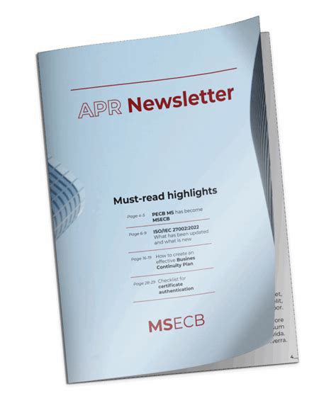 Msecb Newsletters The Scope Latest Industry Updates