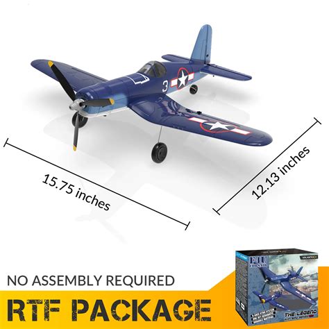 avião rc elétrico f4u rc plane 2 4ghz 4ch 400mm envergadura one key aerobatic rtf controle