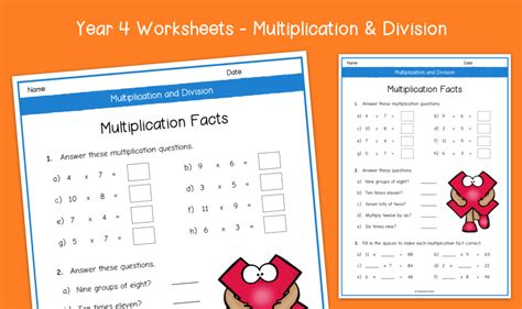 Year 4 Multiplication Facts Worksheets Ks2 Multiplication Primary