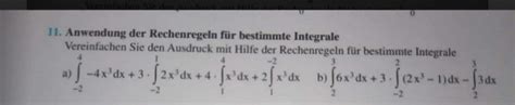 Integrale Rechenregeln Rechnen Funktion Gleichungen