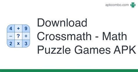 Crossmath Math Puzzle Games Apk Android Game Free Download