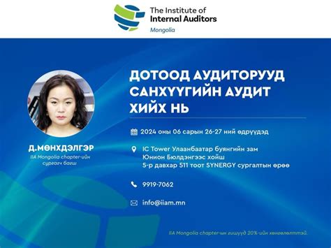 ДОТООД АУДИТОРУУД САНХҮҮГИЙН АУДИТ ХИЙХ НЬ Iia Глобалын контент бүхий 16 Cpe цагийн 2 өдрийн