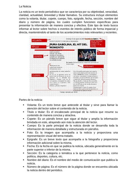 Concepto De La Noticia Pdf