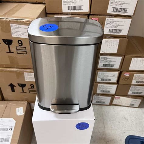 Small Silver Trash Can With Foot Pedal Office Furniture Liquidations