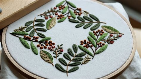 블랑주니의 프랑스자수 자수 패브릭 트레이 수놓기 Embroidered Fabric Tray Youtube