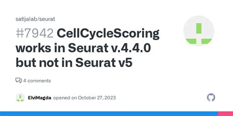 Cellcyclescoring Works In Seurat V440 But Not In Seurat V5 · Issue 7942 · Satijalabseurat