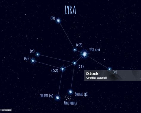 거문고 별자리 기본적인 스타의 이름으로 벡터 일러스트 레이 션 별에 대한 스톡 벡터 아트 및 기타 이미지 별 별자리 0명