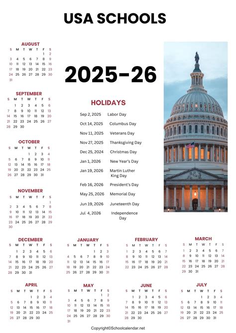 Us School Calendar 2025 2026