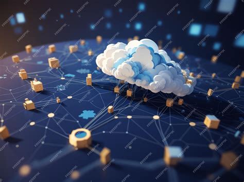 Premium Ai Image Seamless Data Flow Cloud Computing Technology Concept