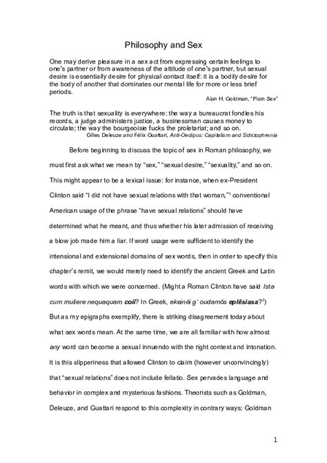 Doc Philosophy And Sex [musonius Rufus Fr Xvi]