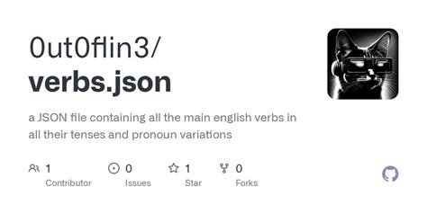 Json File Containing All The Main English Verbs In All Their Tenses And