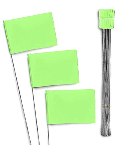 Adirpro Marking Flags 100 Pack 2x3 Lawn Flags Marker