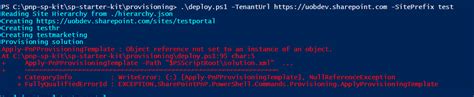 Error While Running Deploy Ps1 Issue 54 Pnp Sp Starter Kit GitHub