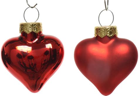 Decoris ნაძვის ხის სათამაშო გული წითელი 12 ცალი Veli Store