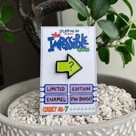 The Impossible Quiz Skip Enamel Pin Badge Etsy