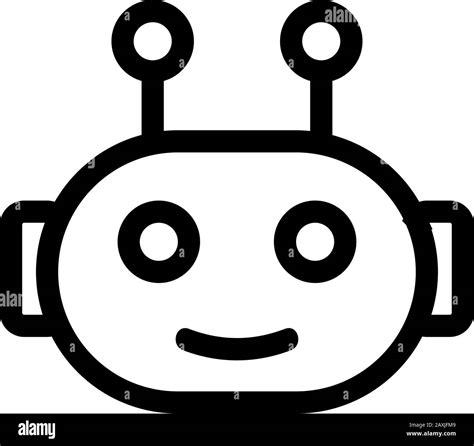 Chat Bot Icon Vector Isolated Contour Symbol Illustration Stock Vector