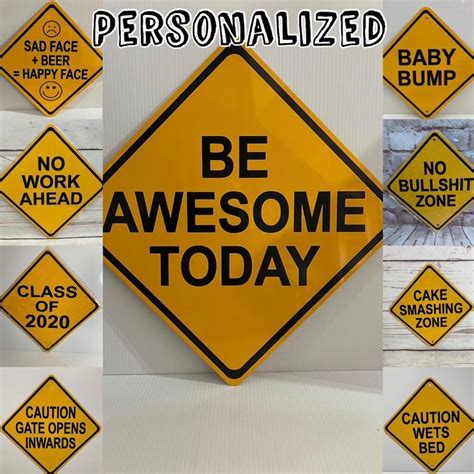 Small Custom Caution Sign Etsy