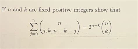 solved if n and k are fixed positive integers show that η