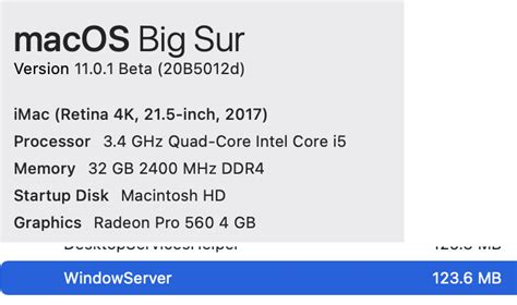 Big Sur Windowserver Memory Usage Macrumors Forums